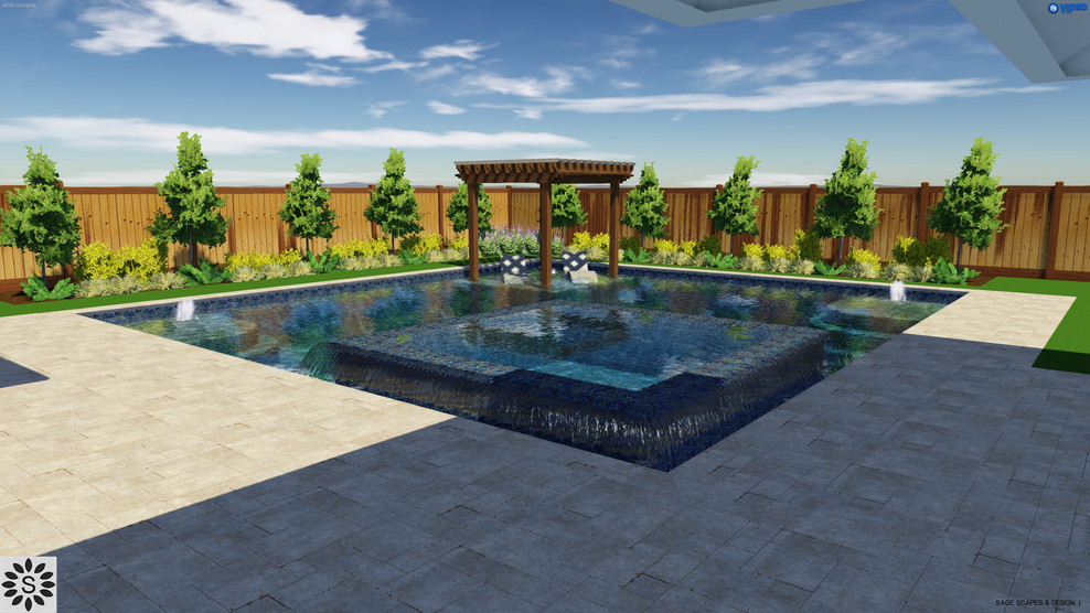 Our Custom Pool Designs & Installation Pictures - Moderne - Piscine ...