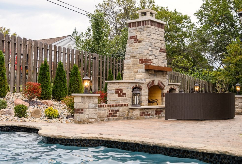 Outdoor Fire Places - Traditional - Pool - St Louis - by Oasis Pools ...