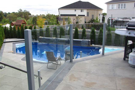 Outdoor Glass Railings - Contemporary - Pool - Toronto - by Campbell ...