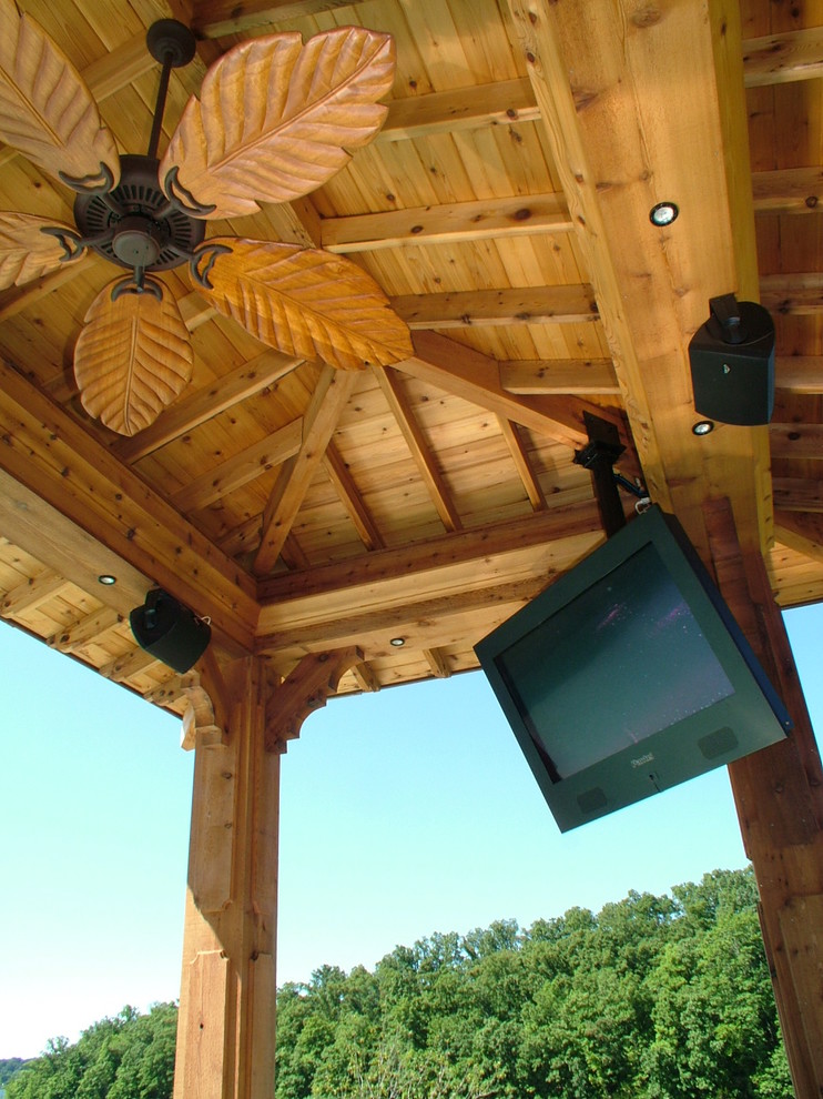 Outdoor kitchen with swim up bar - Contemporary - Pool - Kansas City ...