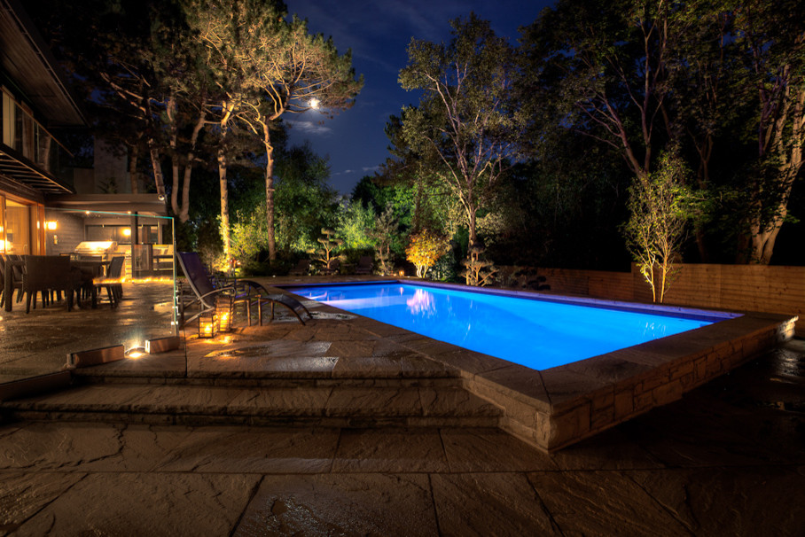 Outdoor Lighting-Toronto - Contemporary - Swimming Pool & Hot Tub ...
