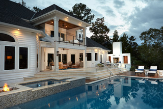 Outdoor Living, Infinity Pool, Spa, Firepit and Fireplace ...