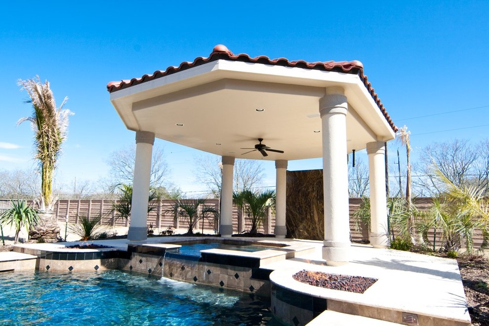 Outdoor Living - Mediterranean - Pool - Houston - by JMC Designs llc | Houzz