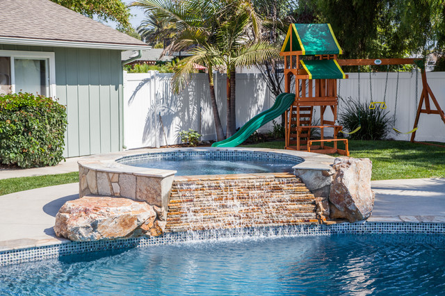 Coastal Craftsman Style Home Pool