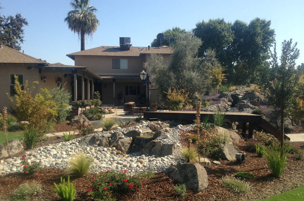 Outdoor Living Water Feature Paver Walkway and Firepit - Pool - Other ...