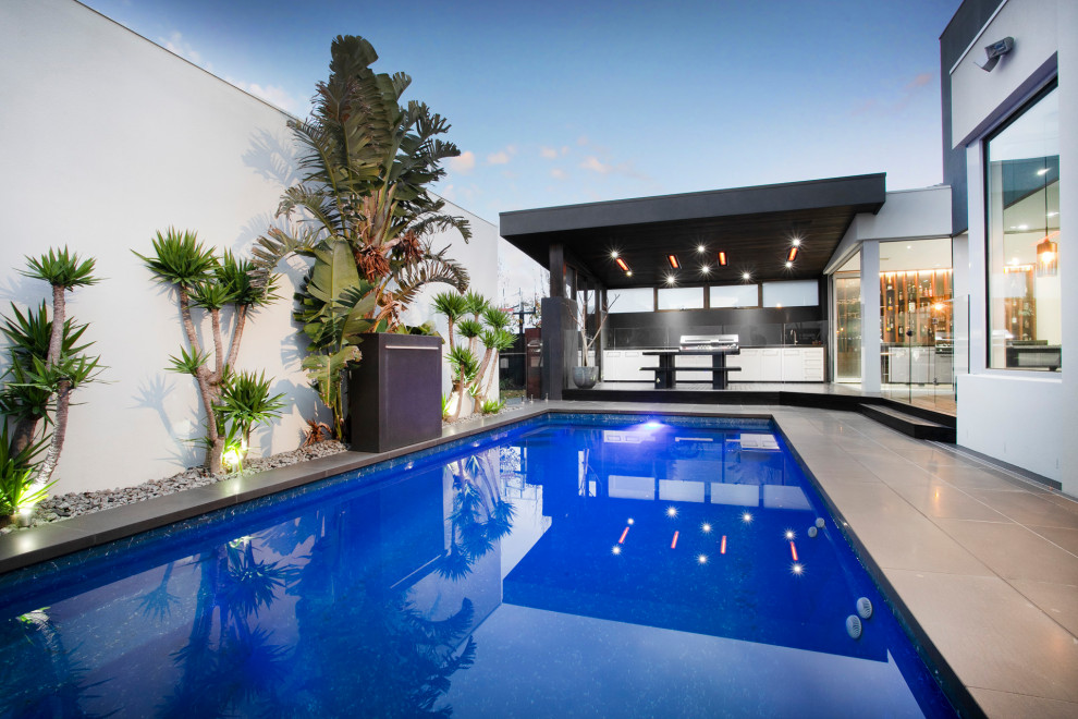 Outdoor Pool and BBQ Area - Modern - Pool - Melbourne - by New Home ...
