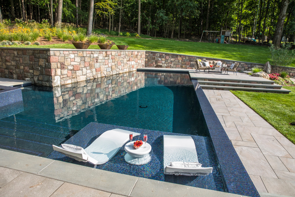 Outdoor Porcelain Tile Pool/Patio Design - Contemporary - Pool - New ...