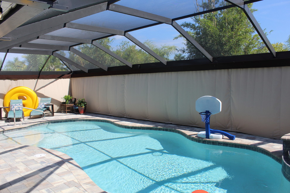 Outdoor Privacy and Shade Curtains - Modern - Pool - Other - by Florida ...