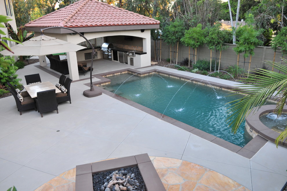 Party back yard - Traditional - Pool - Orange County - by Fluid ...