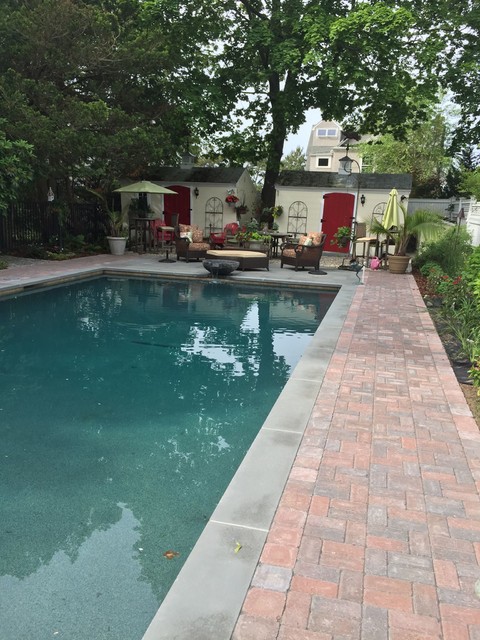 Patio & pool deck - Pool - Boston - by McLaughlin Masonry - Marblehead ...
