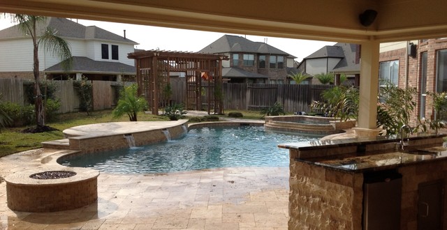 Patio - Traditional - Pool - Houston - by OLeary Pools and Design | Houzz AU