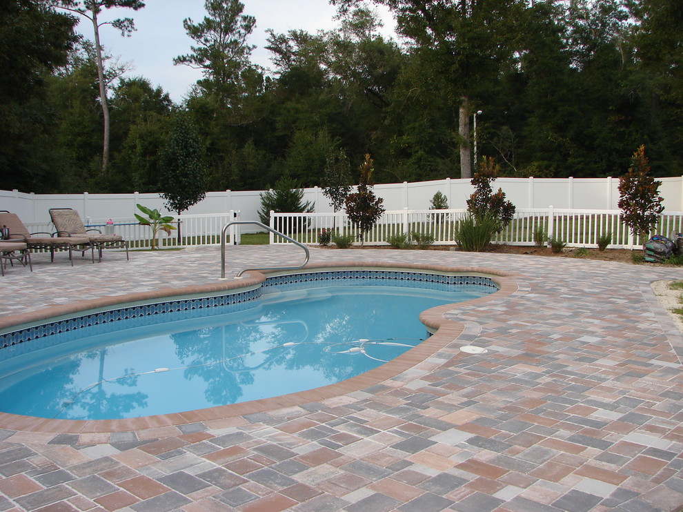 Paver patios, walkways, pool decks, & driveways - Traditional - Pool ...