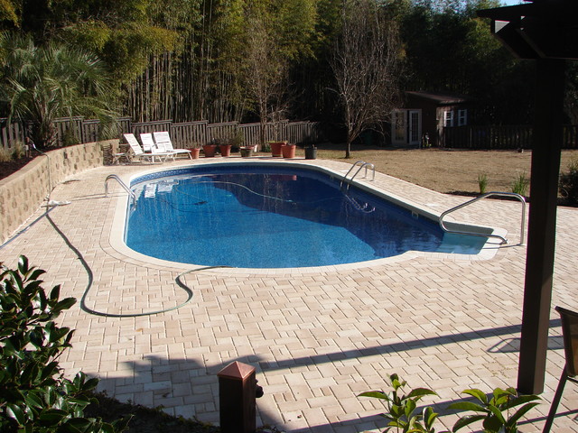 Paver patios, walkways, pool decks, & driveways - Traditional - Pool ...
