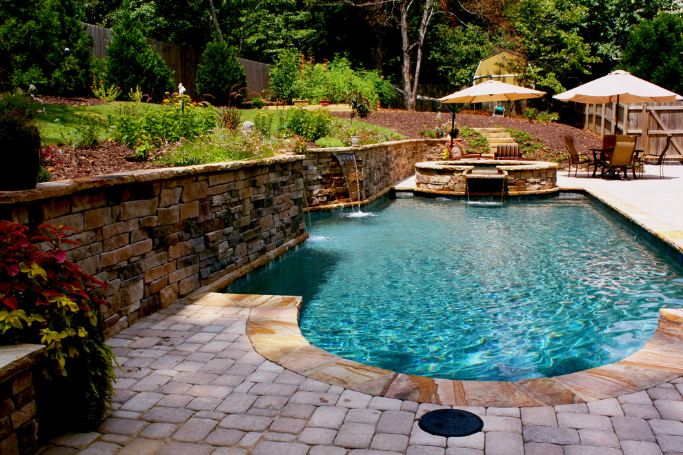Peachtree Corners Traditional Swimming Pool - Traditional - Pool ...