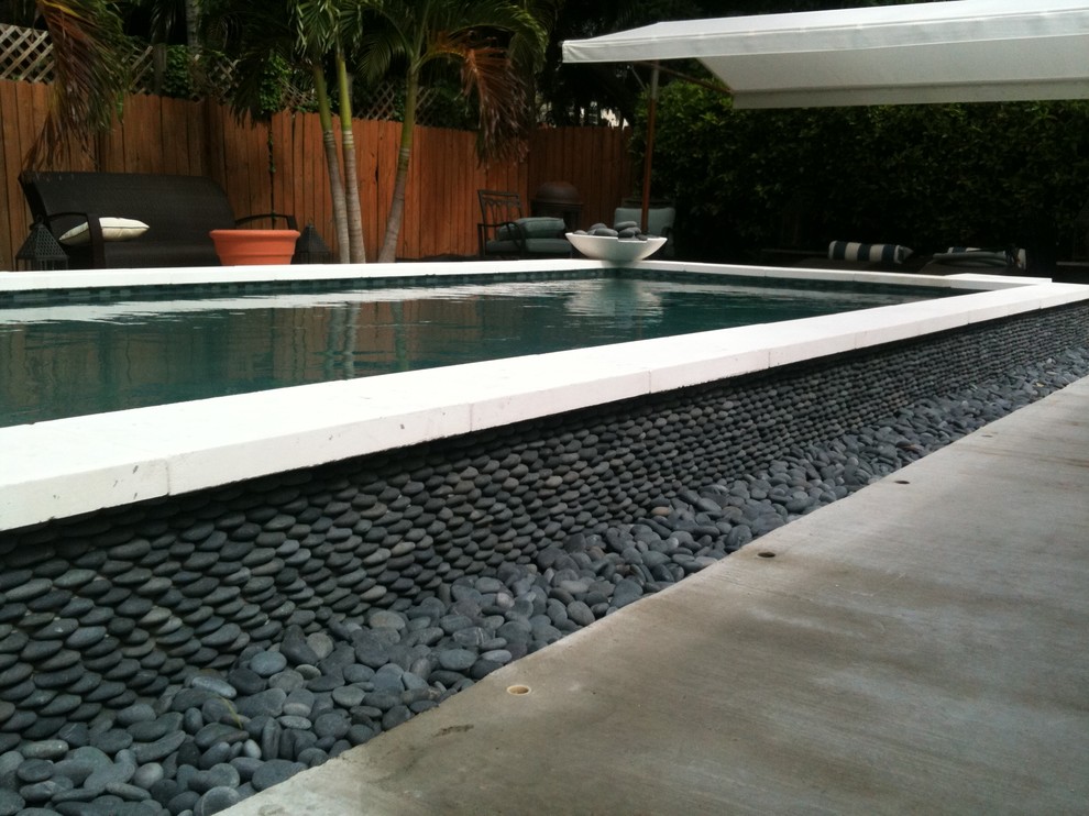 Pebble Installations - Modern - Pool - Miami - by Miami Beach Pebbles ...