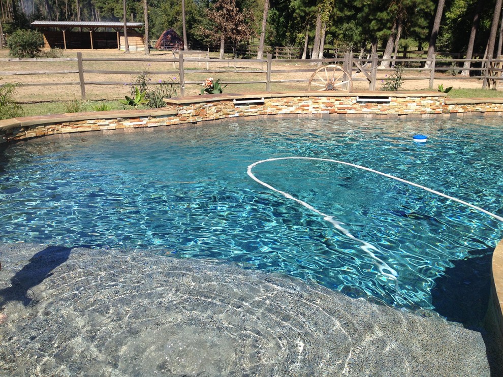 Pebble Tec - Beach Style - Pool - Houston - by Ocean Blue Pools | Houzz