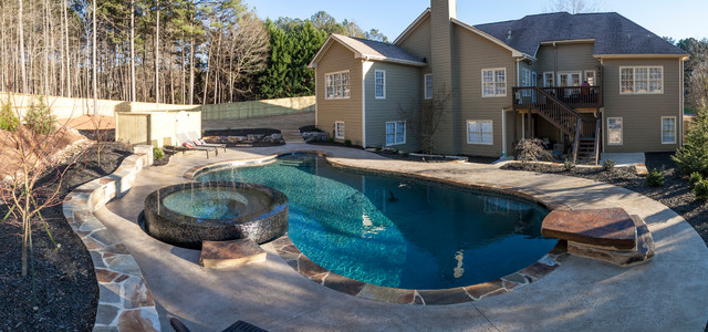 Pebble tech pools - Traditional - Pool - Atlanta - by Vision Hardscapes ...