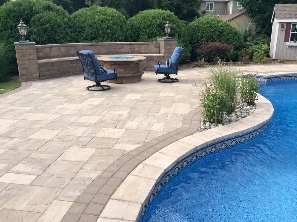 Pequannock, NJ Pool Patio - Traditional - Pool - Newark - by Cambridge ...