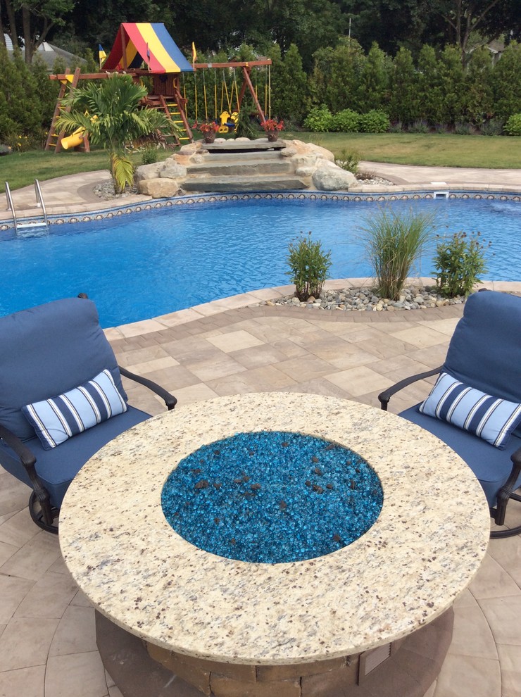 Pequannock, NJ Pool Patio - Traditional - Pool - Newark - by Cambridge ...
