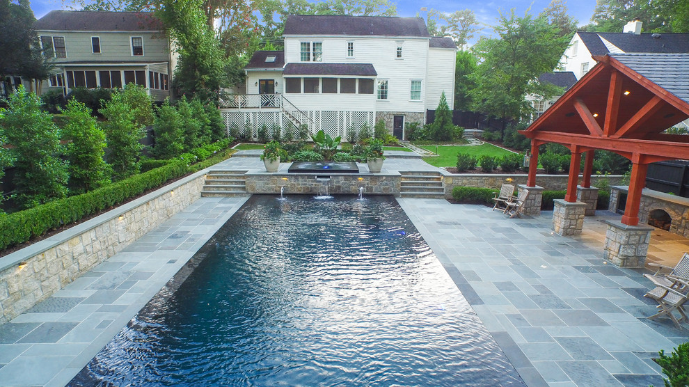 Perimeter Overflow Pool and Spa - Modern - Pool - Atlanta - by Thrasher ...