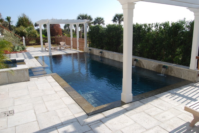 Perimeter Overflow Pool on Isle of Palms - Contemporary - Swimming Pool ...