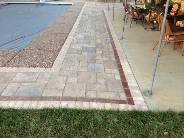 Permeable Pool Area Paver Design Installation - Traditional - Pool ...