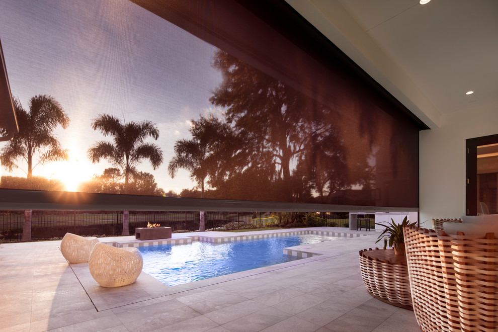 Phantom Motorized Retractable Screens - Contemporary - Pool - Chicago ...