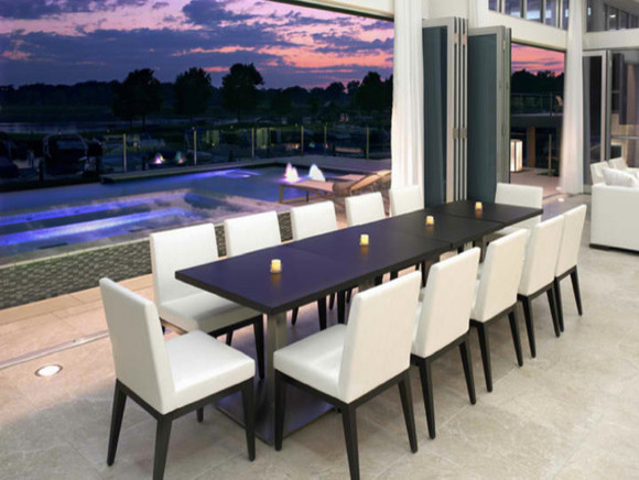 Picture Window Overlooking Zero Edge Pool - Contemporary - Pool ...