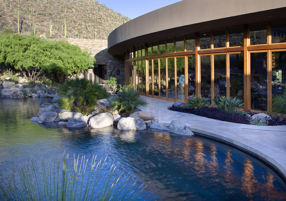 Pima Canyon Contemporary - Mediterranean - Pool - Phoenix - by ...
