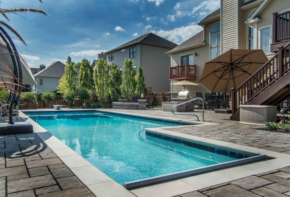 Plainfield, IL Swimming Pool with Swim Lane and 2 Automatic Covers ...