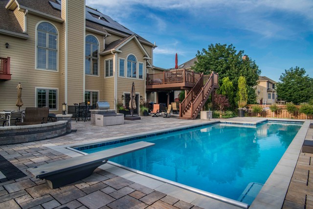 Plainfield, IL Swimming Pool with Swim Lane and 2 Automatic Covers ...