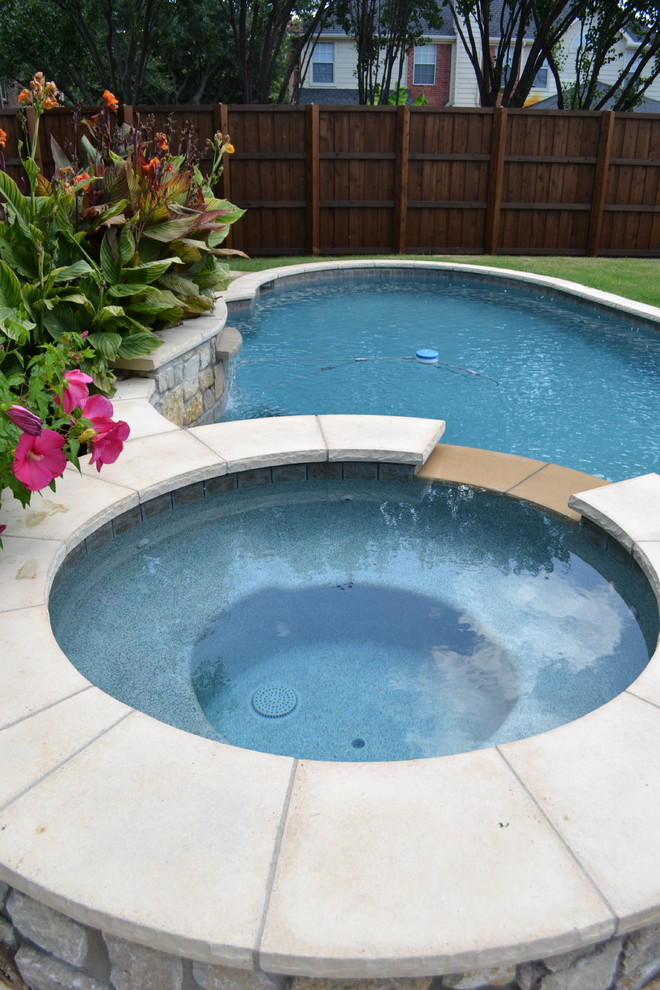 Plano - Pool, Spa, Fire Pit, & Attached Roof - Pool - Dallas - by Ortus ...