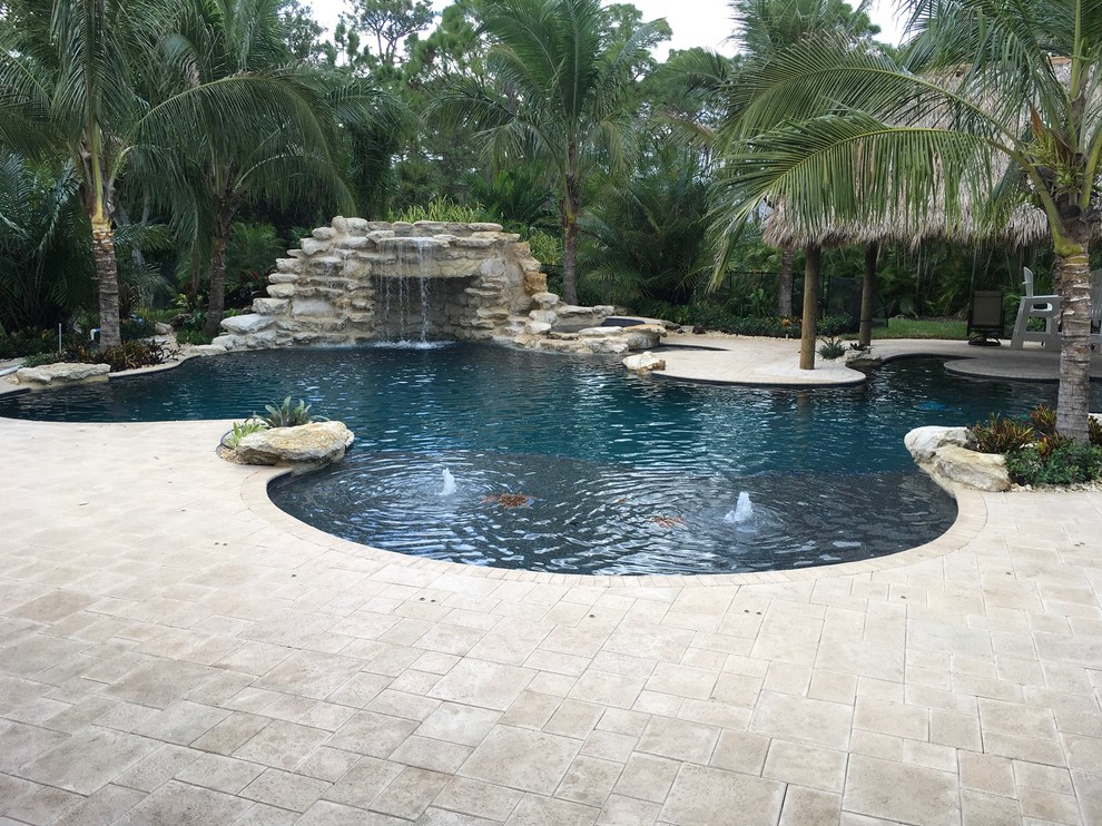 Pool 3 -freeform swimming pool - Tropical - Pool - Miami - by RHR Pools ...