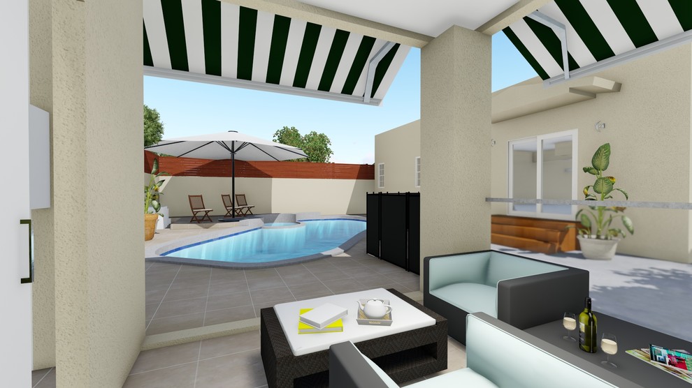 Pool & Cabana | Realistic Renderings - Contemporary - Pool - San ...