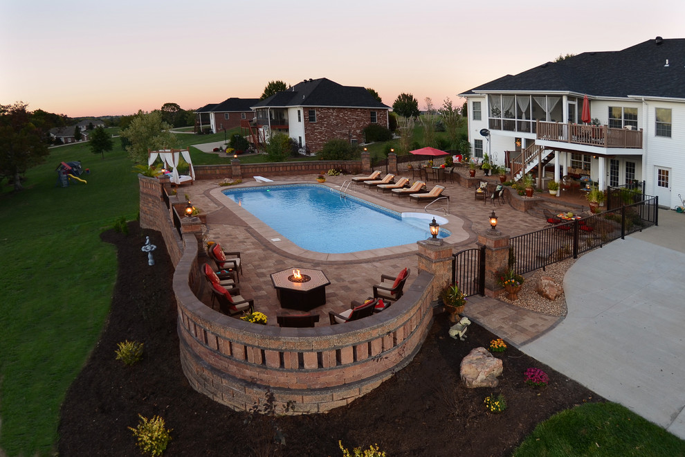 Pool and Outdoor Entertainment Area - Pool - Other - by Stockman Stoneworks Inc | Houzz