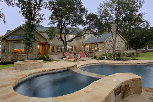 pool and rear elevation - Traditional - Pool - Austin - by Waldrop ...
