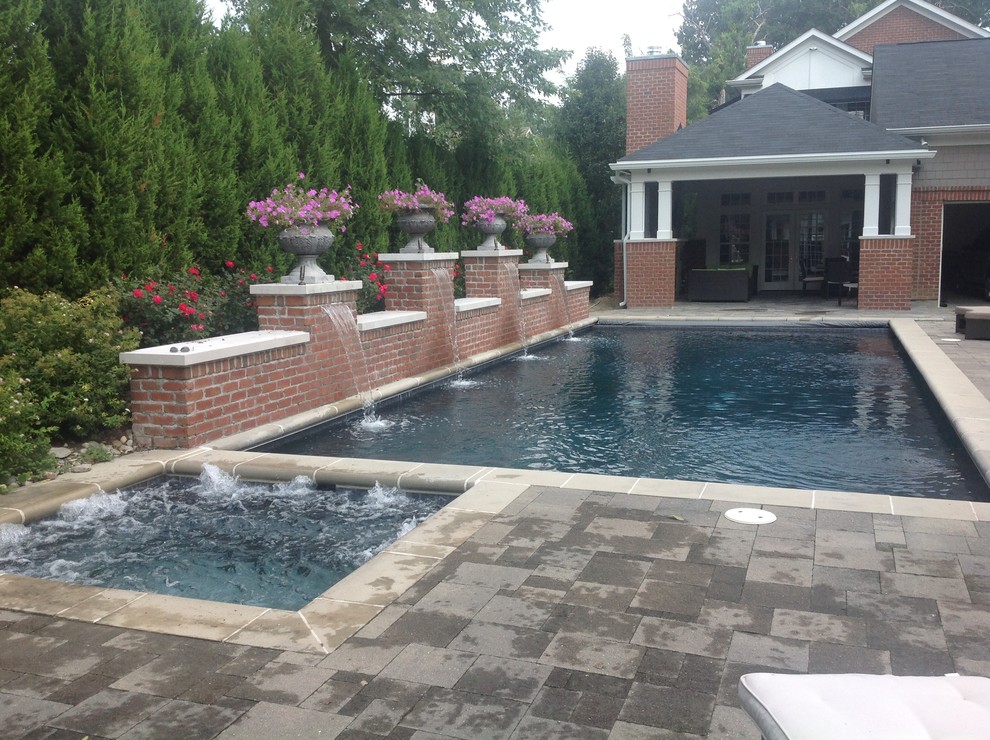Pool and Spa with Automatic Cover - Traditional - Pool - Cincinnati ...