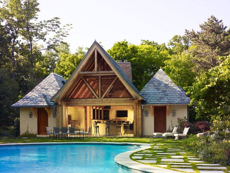 Pool Cabana - Traditional - Pool - Chicago - by Thomas Shafer ...
