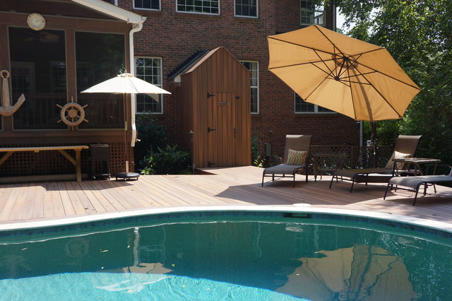 Pool Deck & Outhouse - Traditional - Pool - Charlotte - by Distinctive ...