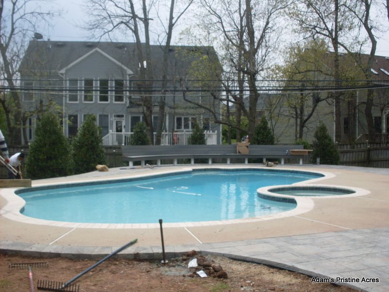 Pool Deck Expansion & Retaining Wall Planter - Traditional - Swimming ...