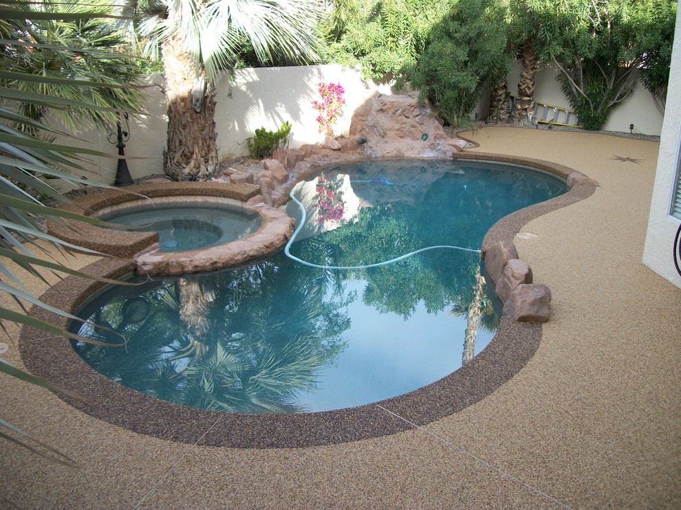 Pool Deck - Tropical - Pool - Las Vegas - by Pebble Stone Coatings | Houzz