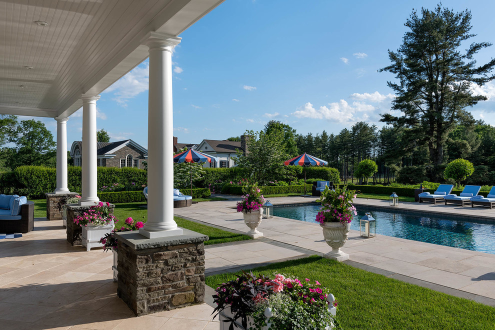 Pool Dining Pavilion - Transitional - Pool - New York - by Crisp ...