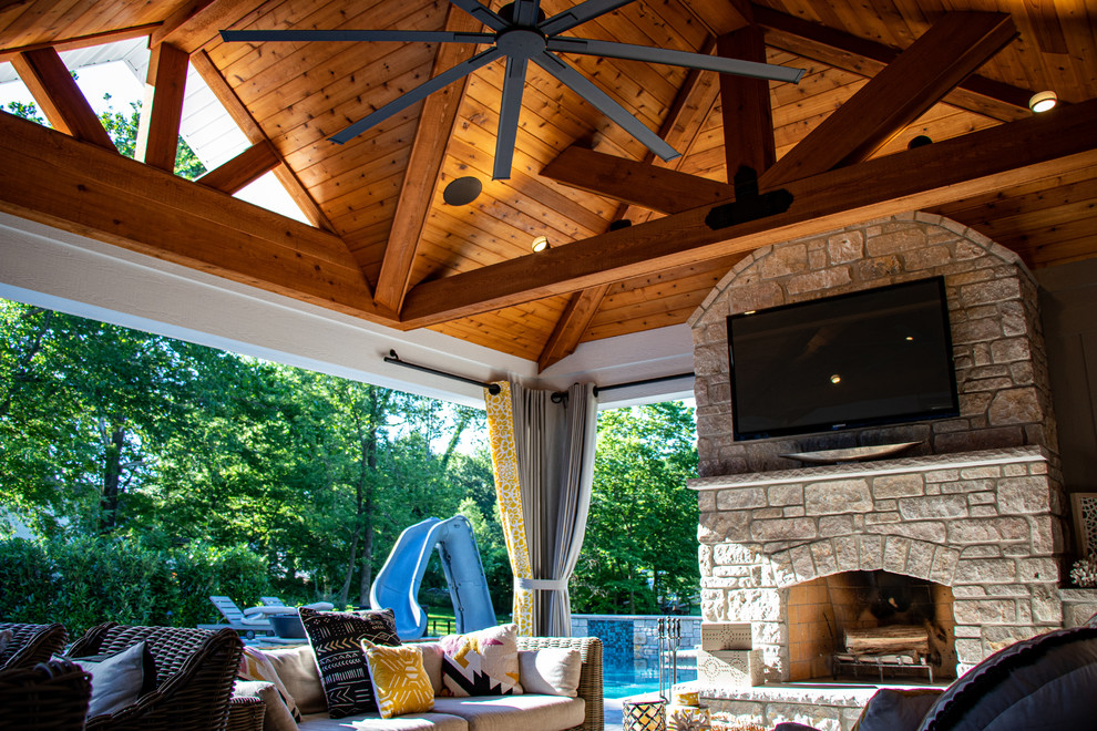 Pool House - Rustic - Pool - St Louis - by Heartlands Building Company ...