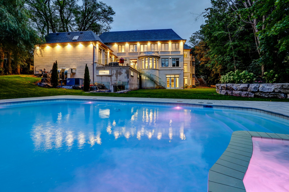 Pool Makeover for a Luxury Mansion - Transitional - Pool - Toronto - by ...