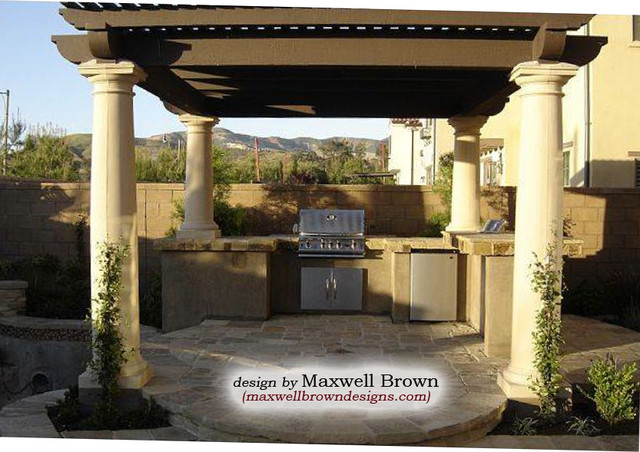 Pool Pavilion/Outdoor Kitchen - Mediterran - Patio - Orange County ... Pool Pavilion/Outdoor Kitchen - Mediterran - Patio - Orange County ...