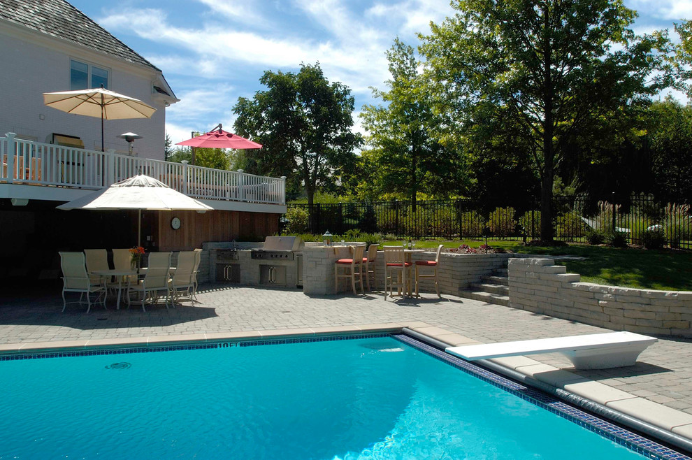 Pool-Side Kitchen - Eclectic - Pool - Chicago - by Krugel Cobbles, Inc ...