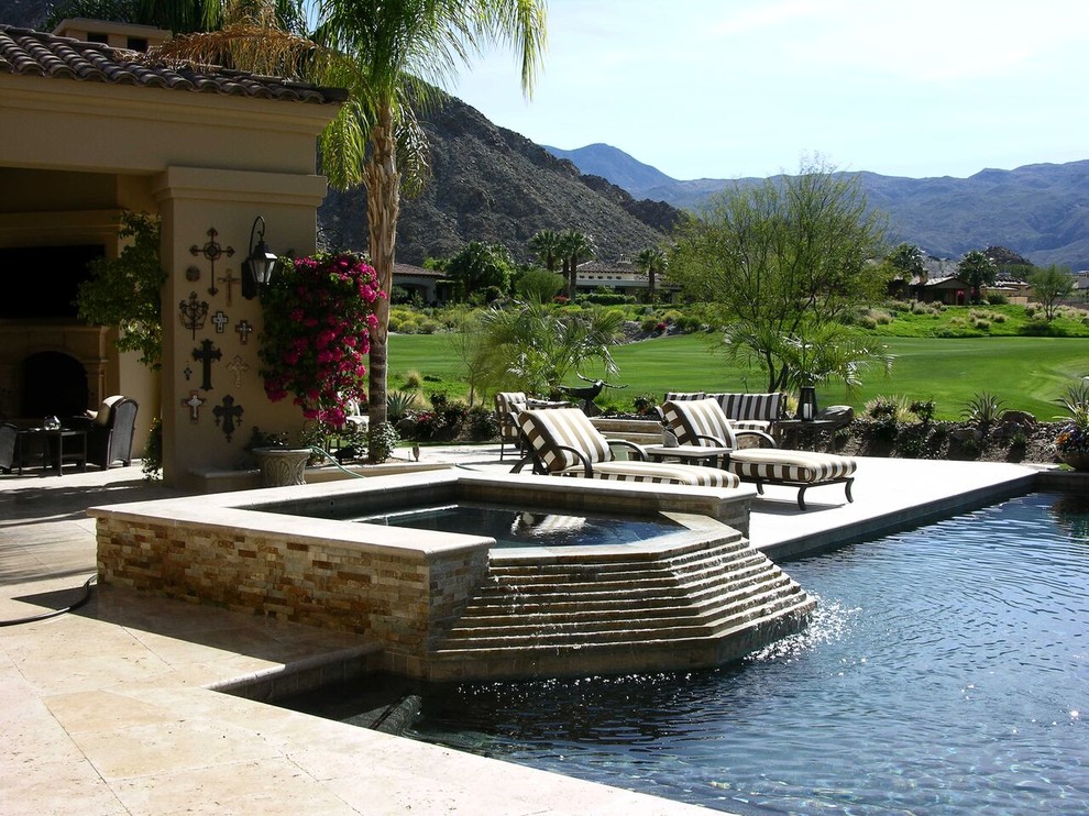 Pool, Spa, Deck and Landscape Remodel - Traditional - Pool - Los ...