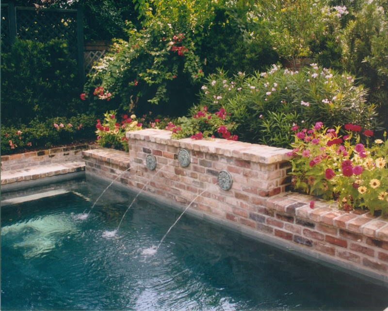 Pool, waterfall, and landscaping - Traditional - Pool - New Orleans ...
