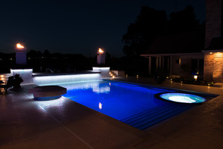 Pool with Accent Lighting - Modern - Pool - Cedar Rapids - by Solomon ...
