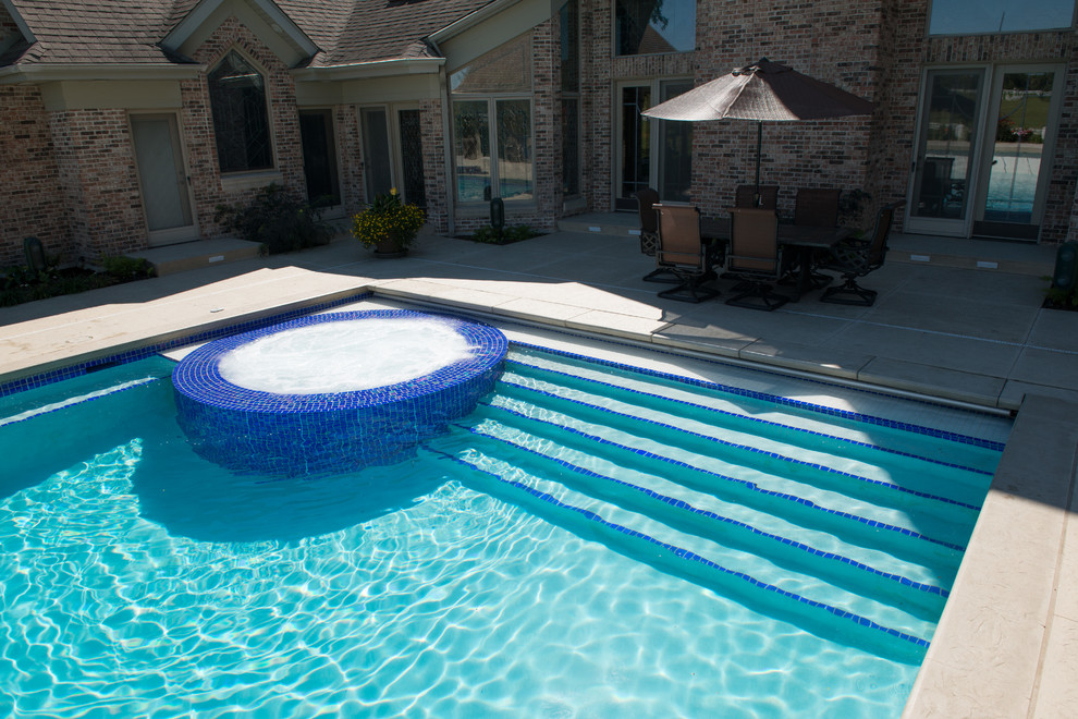 Pool with Accent Lighting - Modern - Pool - Cedar Rapids - by Solomon ...